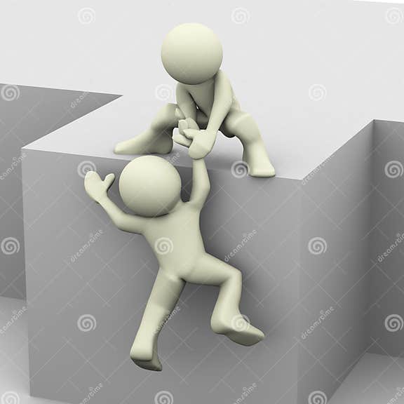 3d man helping stock illustration. Illustration of hang - 23848175