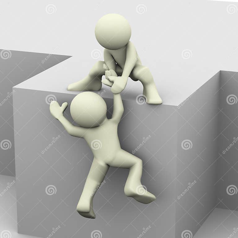 3d man helping stock illustration. Illustration of hang - 23848175