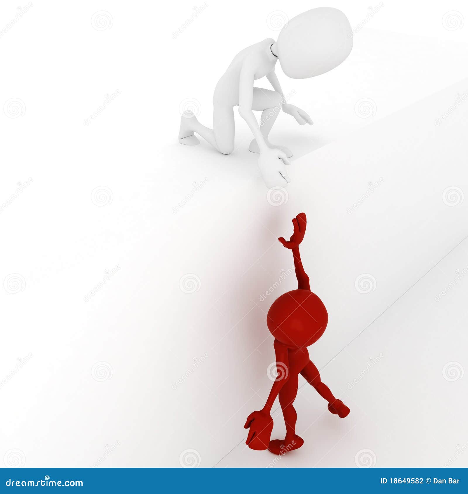 3d Man Helping Another 3d Man Royalty-Free Stock Photography ...