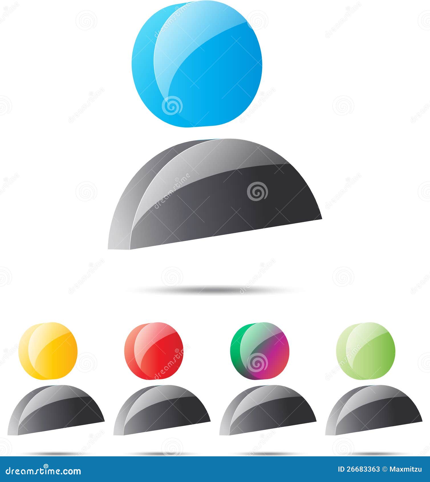 3d man icon stock vector. Illustration of internet, company - 26683363