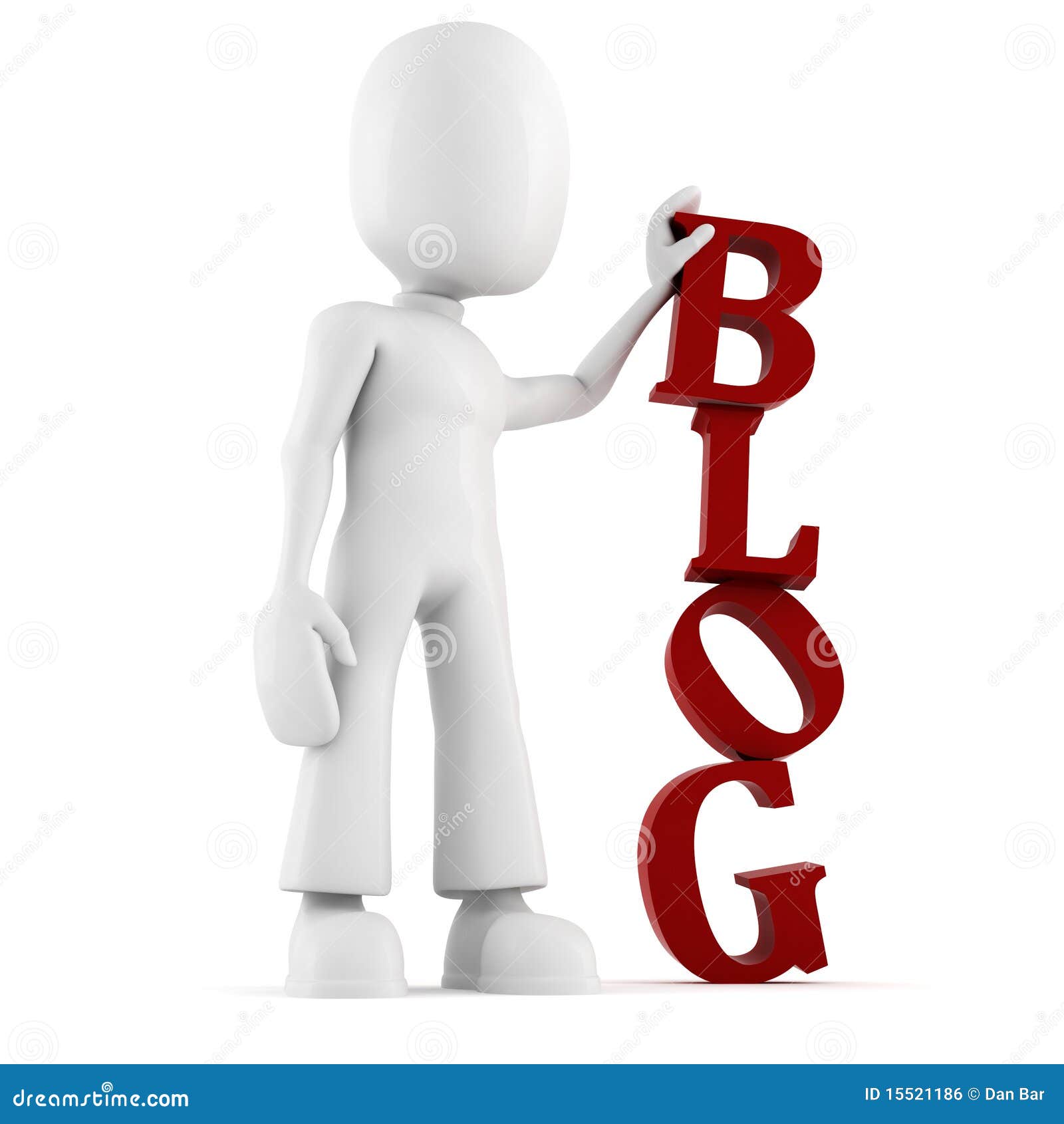 3d Man, with Information Text on White Background Stock Illustration ...