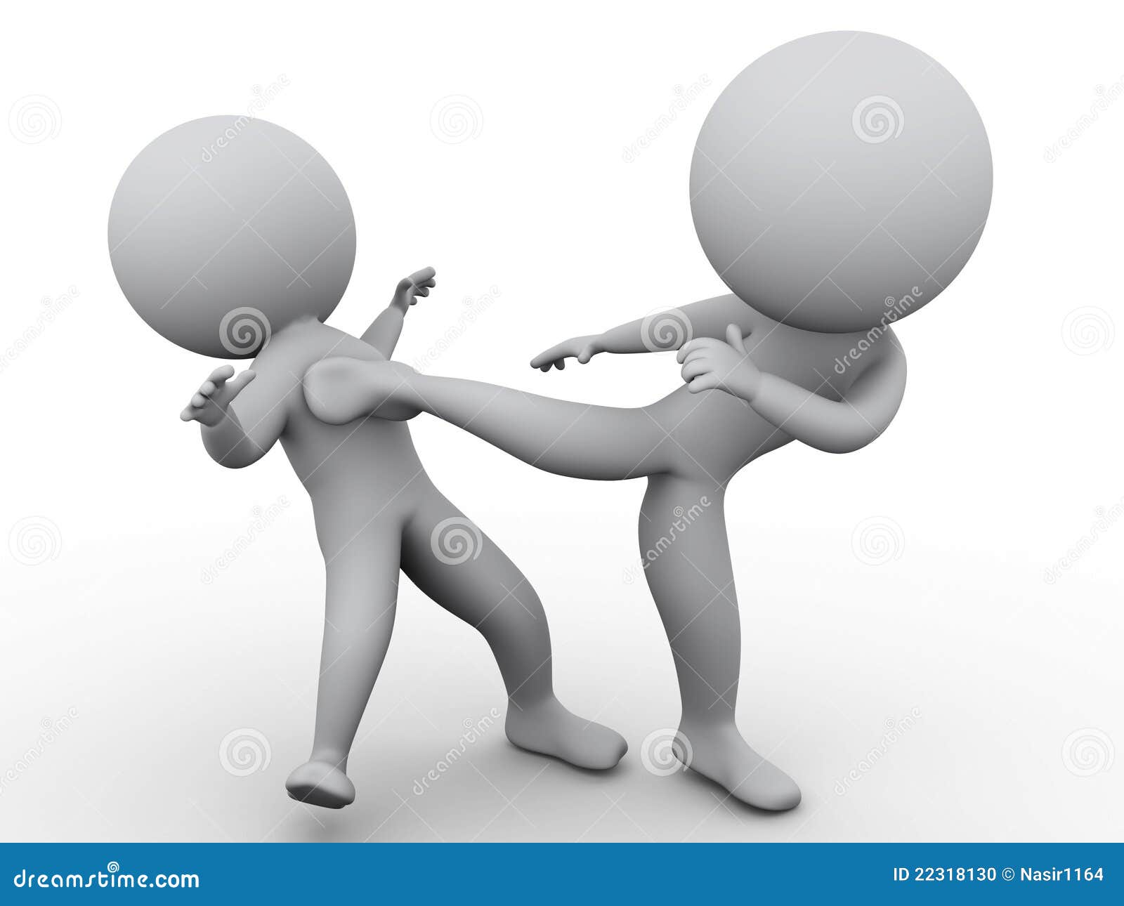 3d man kicking stock illustration. Illustration of passion - 22318130