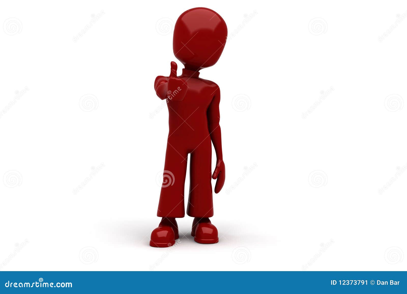 3d Man with Positive Attitude Stock Illustration - Illustration of ...