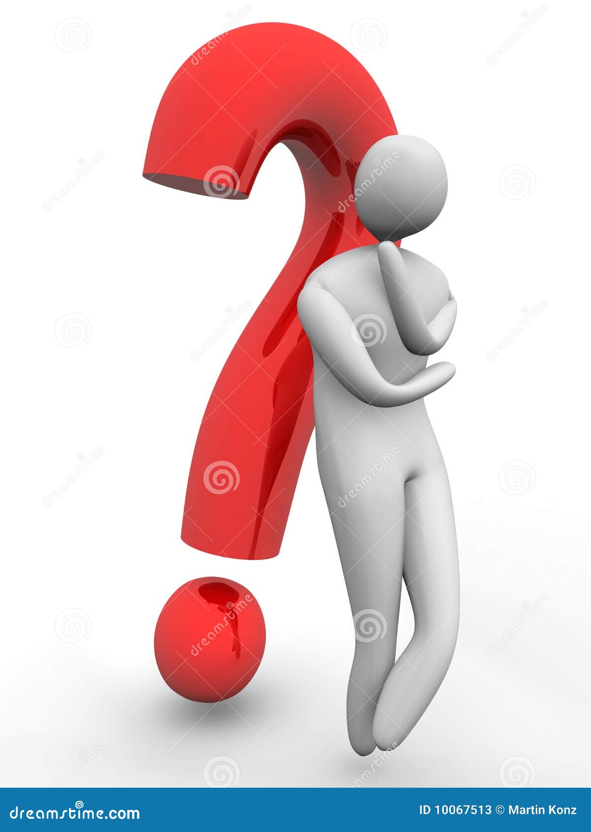 3D man and question mark stock illustration. Illustration of concept ...