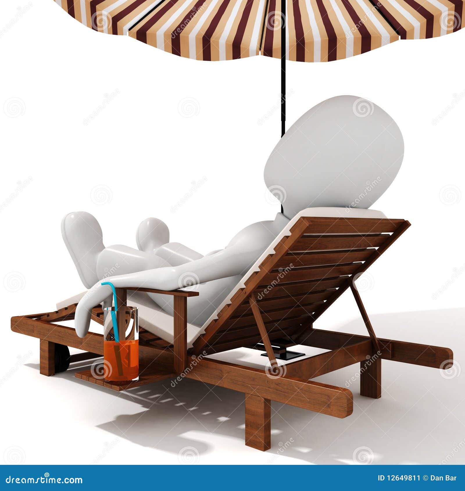 3d Man Relaxing and Having a Good Time Stock Illustration ...