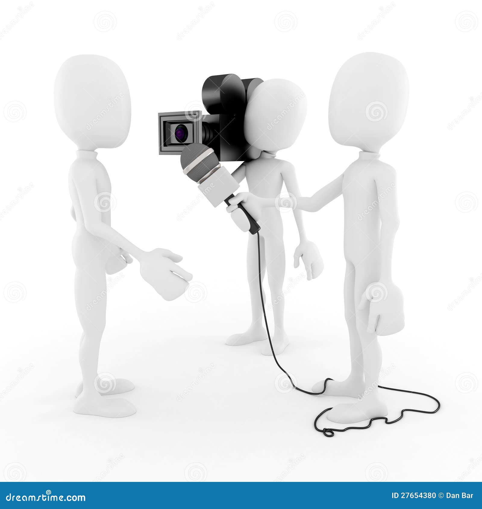 3d Man Reporter - Interview Concept Stock Photography | CartoonDealer ...