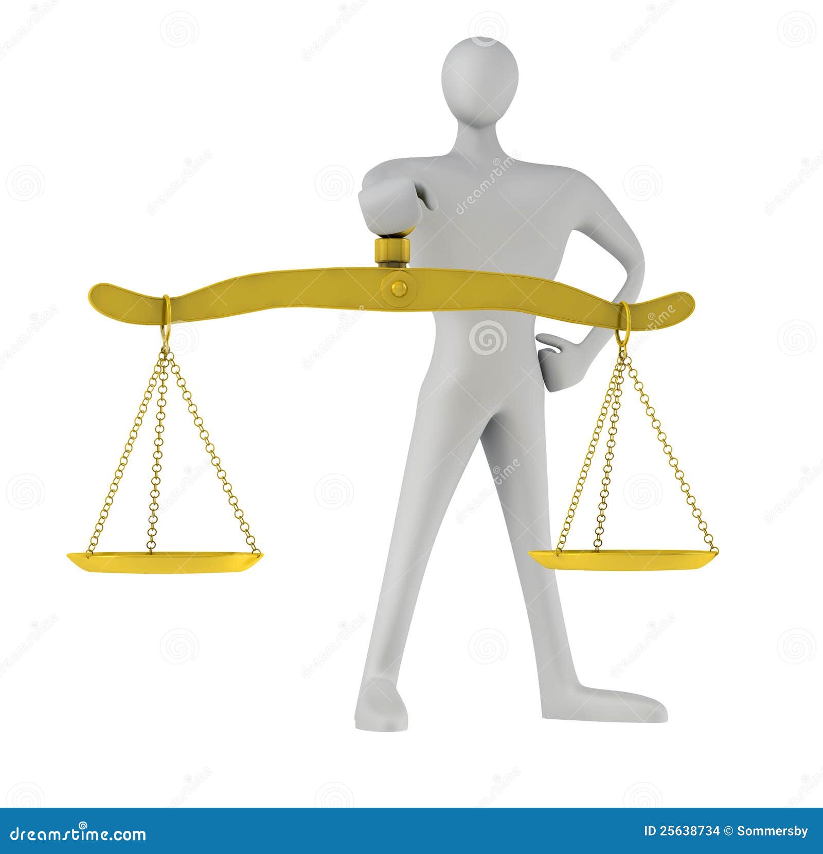 3d Man With A Scale Stock Photography | CartoonDealer.com #25638734