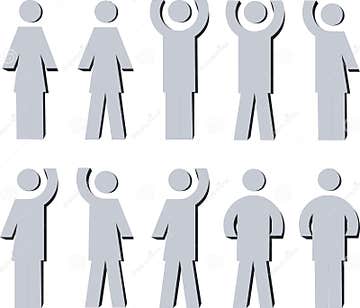 3d man set 01 stock vector. Illustration of characters - 9893032