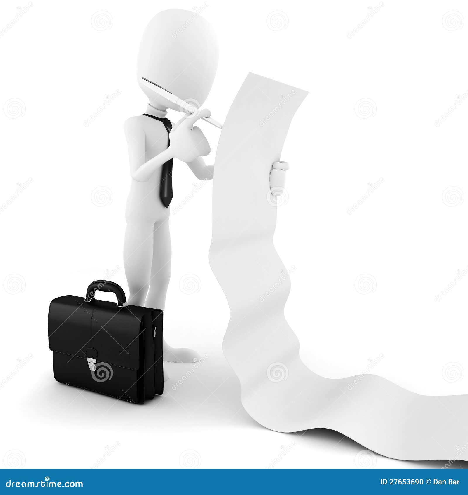 3d man signing a document stock illustration. Illustration of manager ...