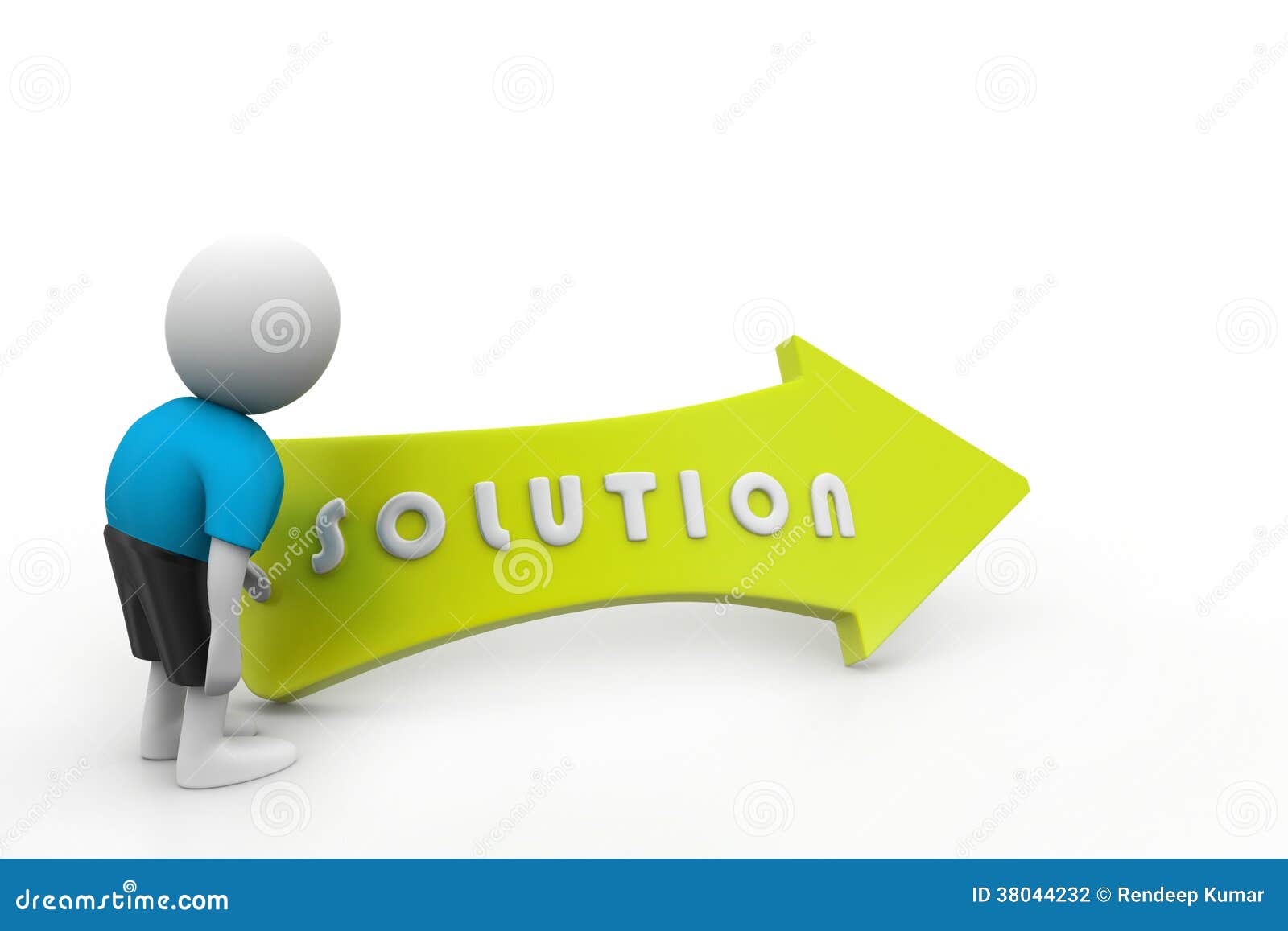 3d Man With Solution Stock Photography | CartoonDealer.com #38044232
