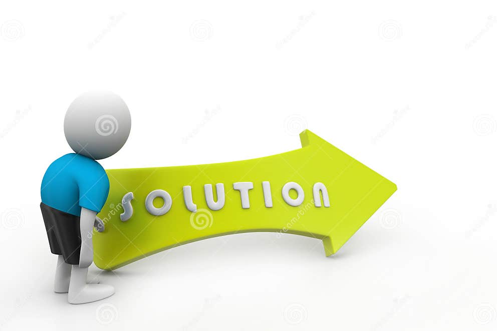 3d man with solution stock illustration. Illustration of assistance ...