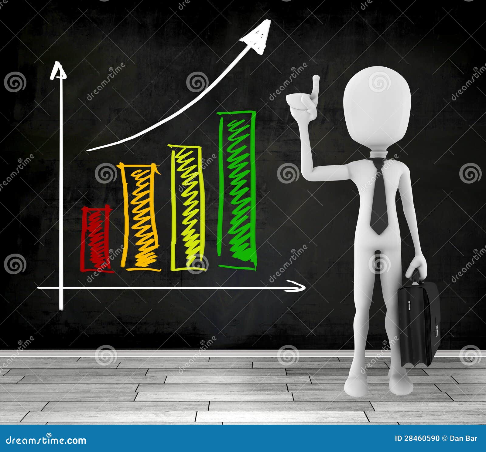 3d man success in business stock illustration. Illustration of contact ...