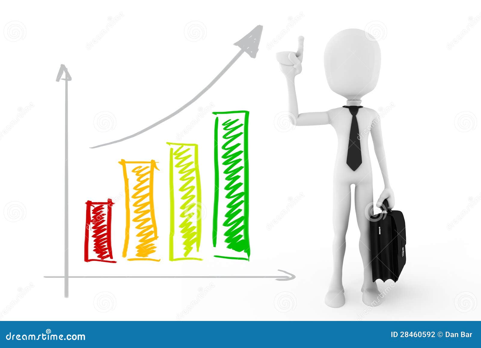 3d man success in business stock illustration. Illustration of color ...