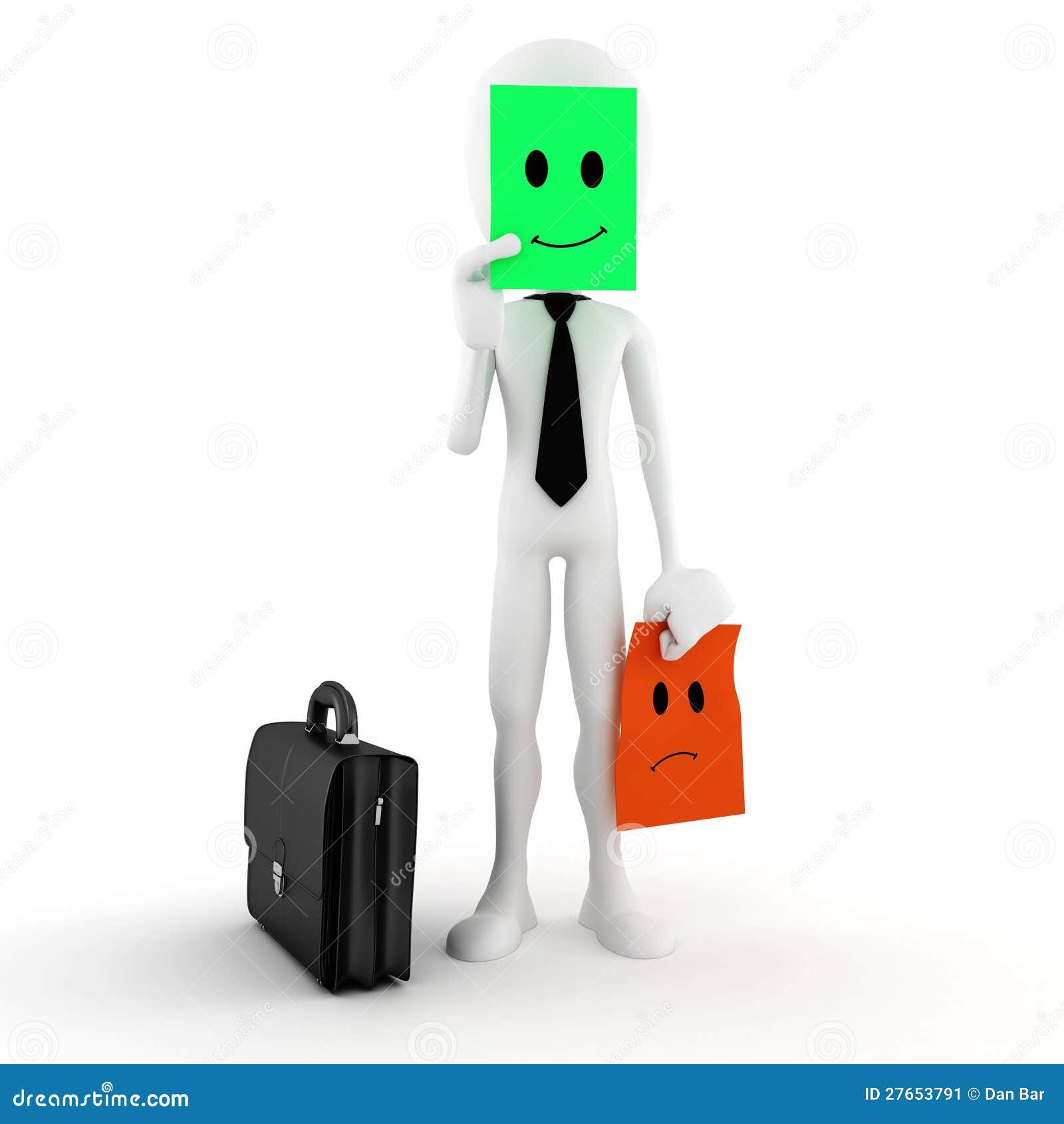 3d Man Success in Business Concept Stock Illustration - Illustration of ...