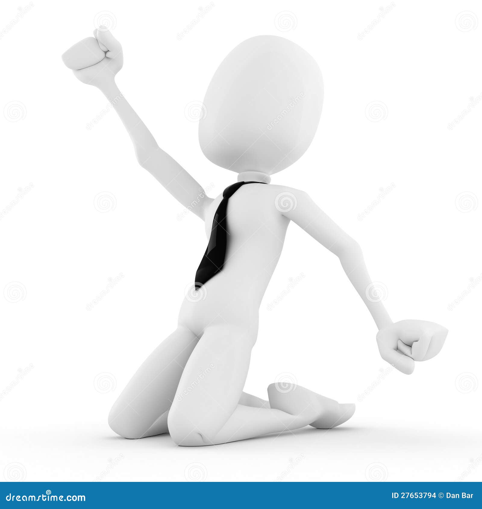 3d Man Success in Business Concept Stock Illustration - Illustration of ...