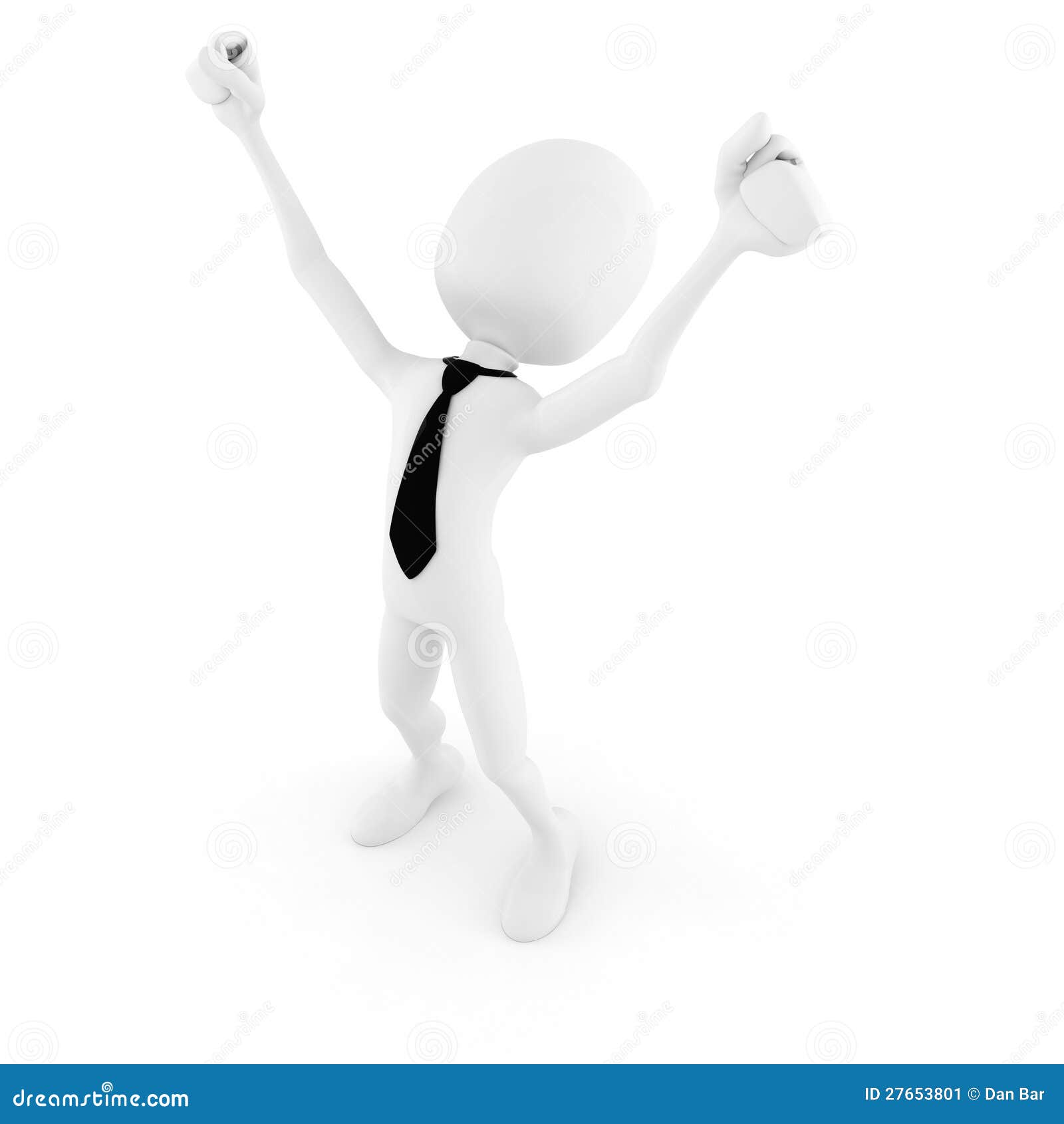 3d Man Success in Business Concept Stock Illustration - Illustration of ...