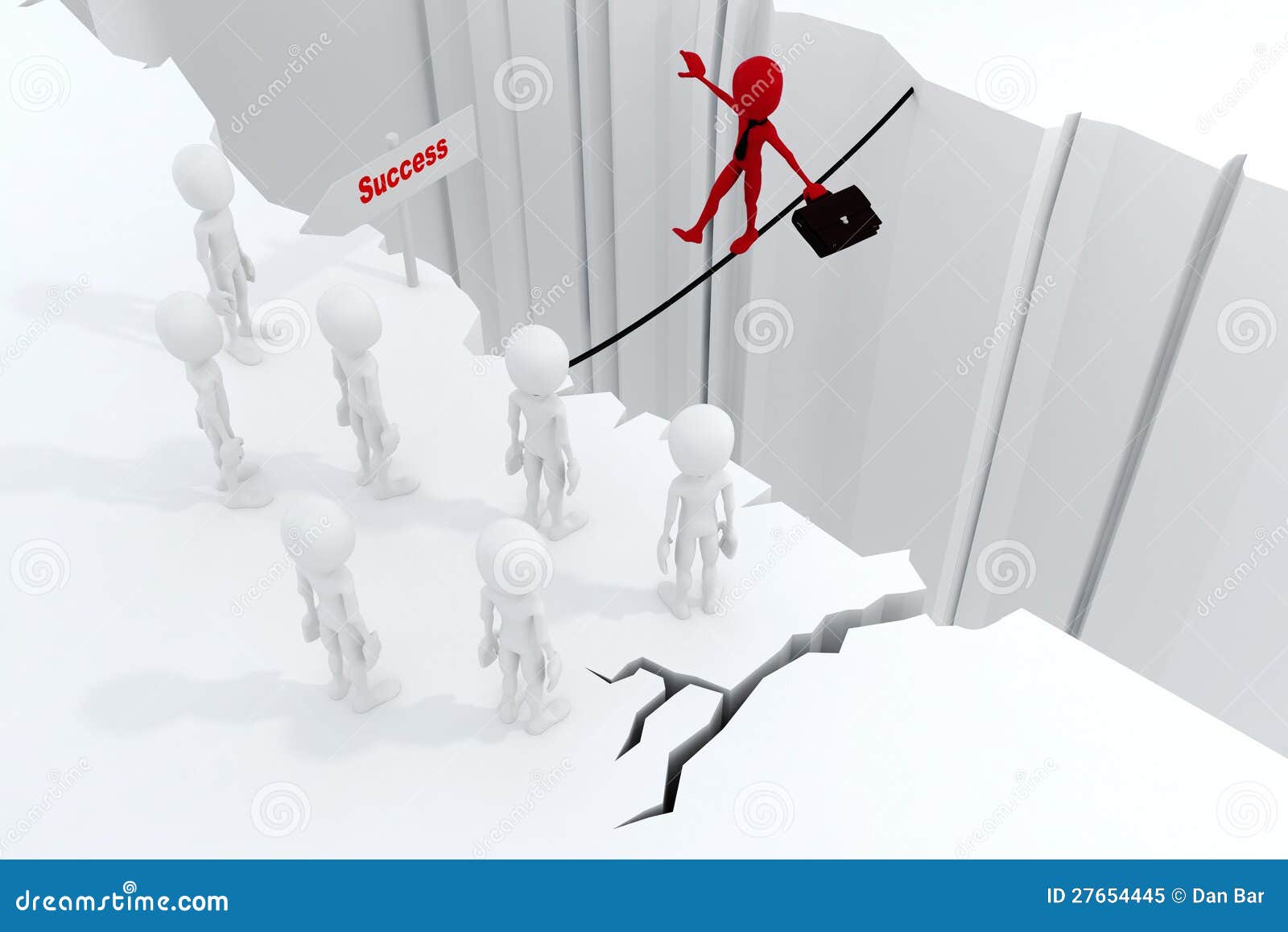 3d Man Successful in Business Stock Illustration - Illustration of ...