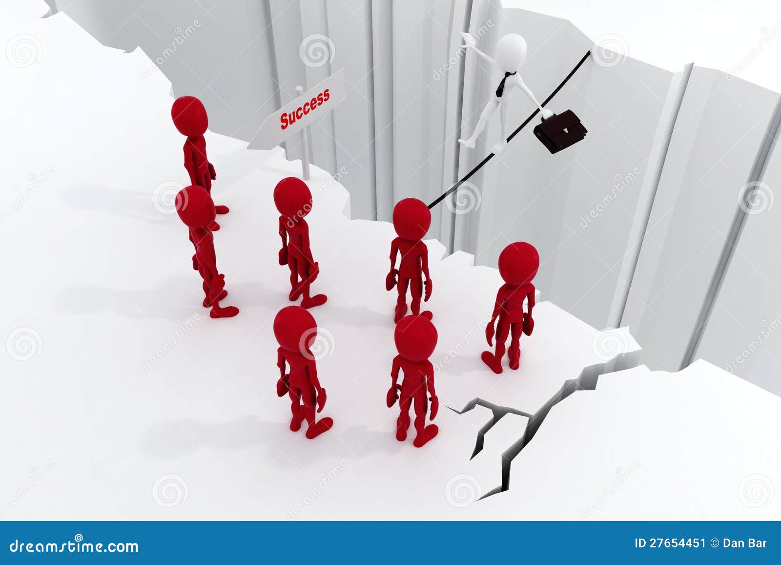 3d Man Successful in Business Stock Illustration - Illustration of ...