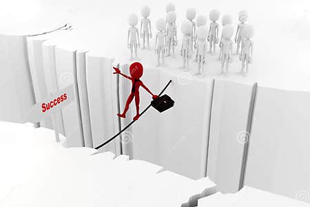 3d Man Successful in Business Stock Illustration - Illustration of ...