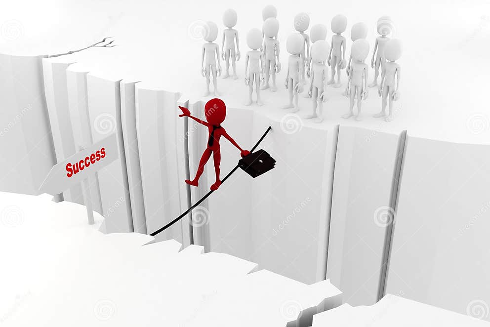 3d Man Successful in Business Stock Illustration - Illustration of ...