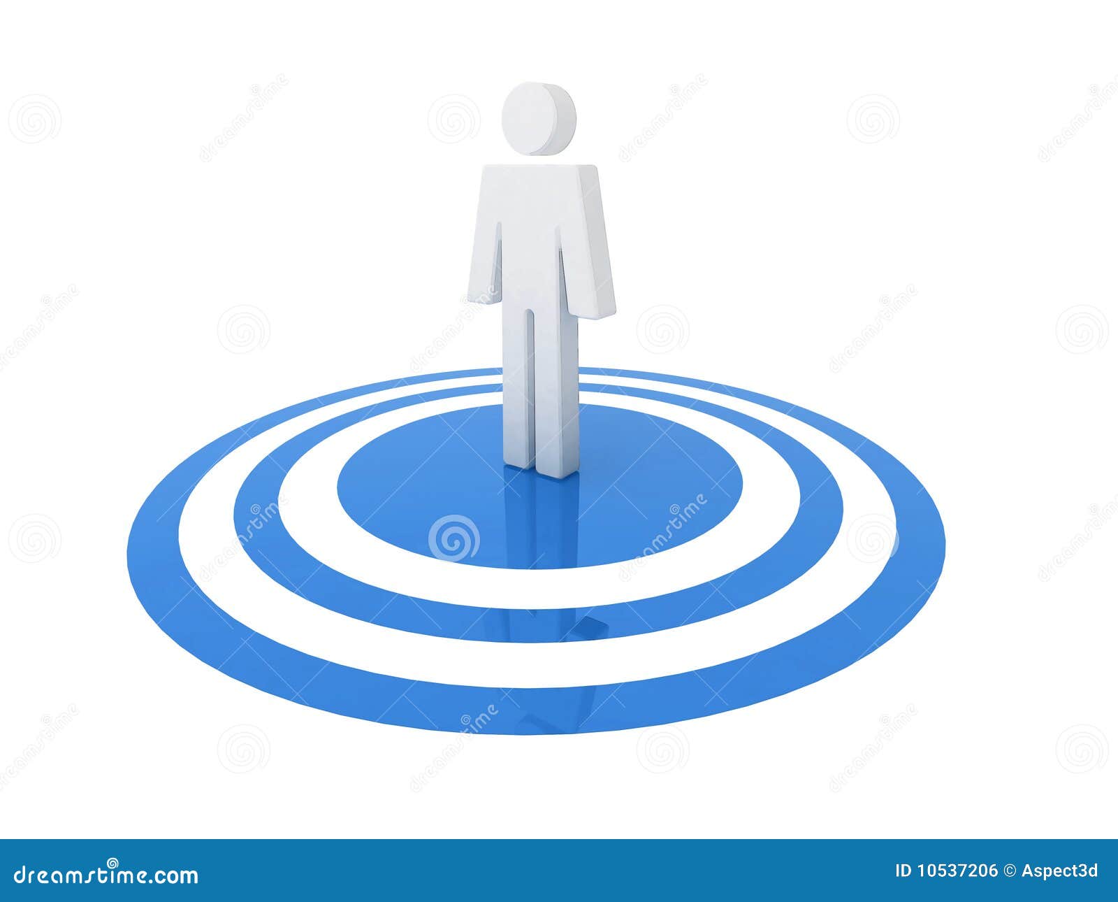 3d man in target stock illustration. Illustration of point - 10537206