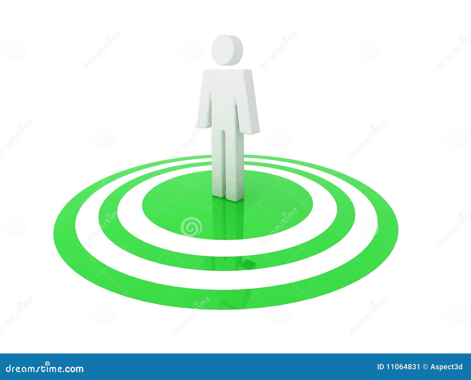 3d man in target stock illustration. Illustration of green - 11064831