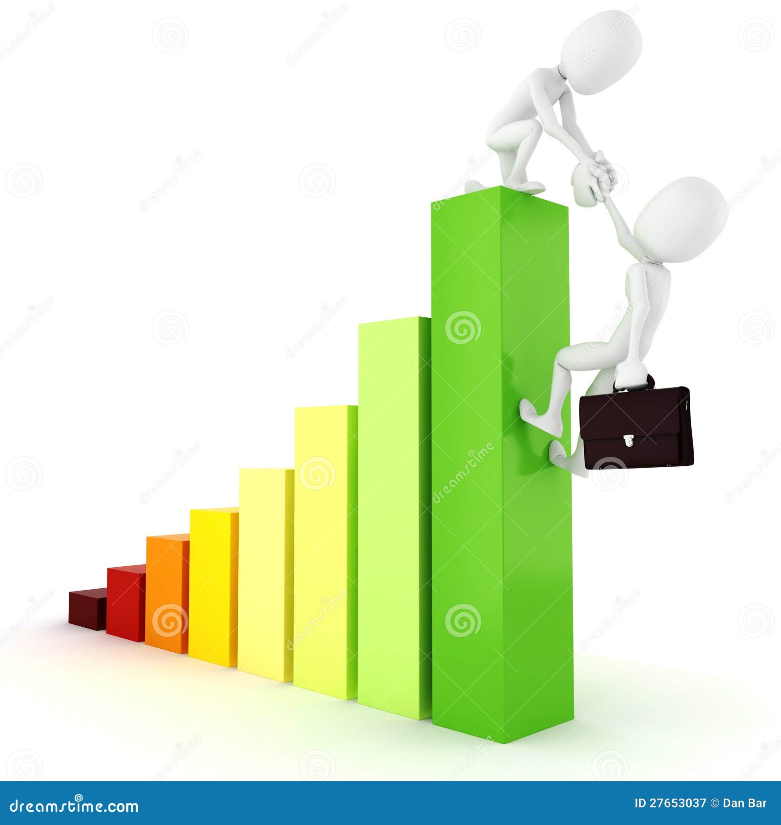 3d man teamwork concept stock illustration. Illustration of ...