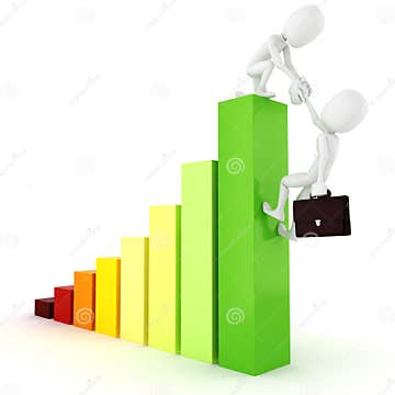 3d man teamwork concept stock illustration. Illustration of ...