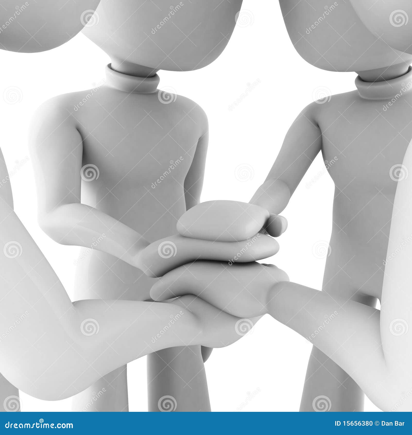 3d Man Teamwork, Isolated On White Royalty-Free Stock Image ...