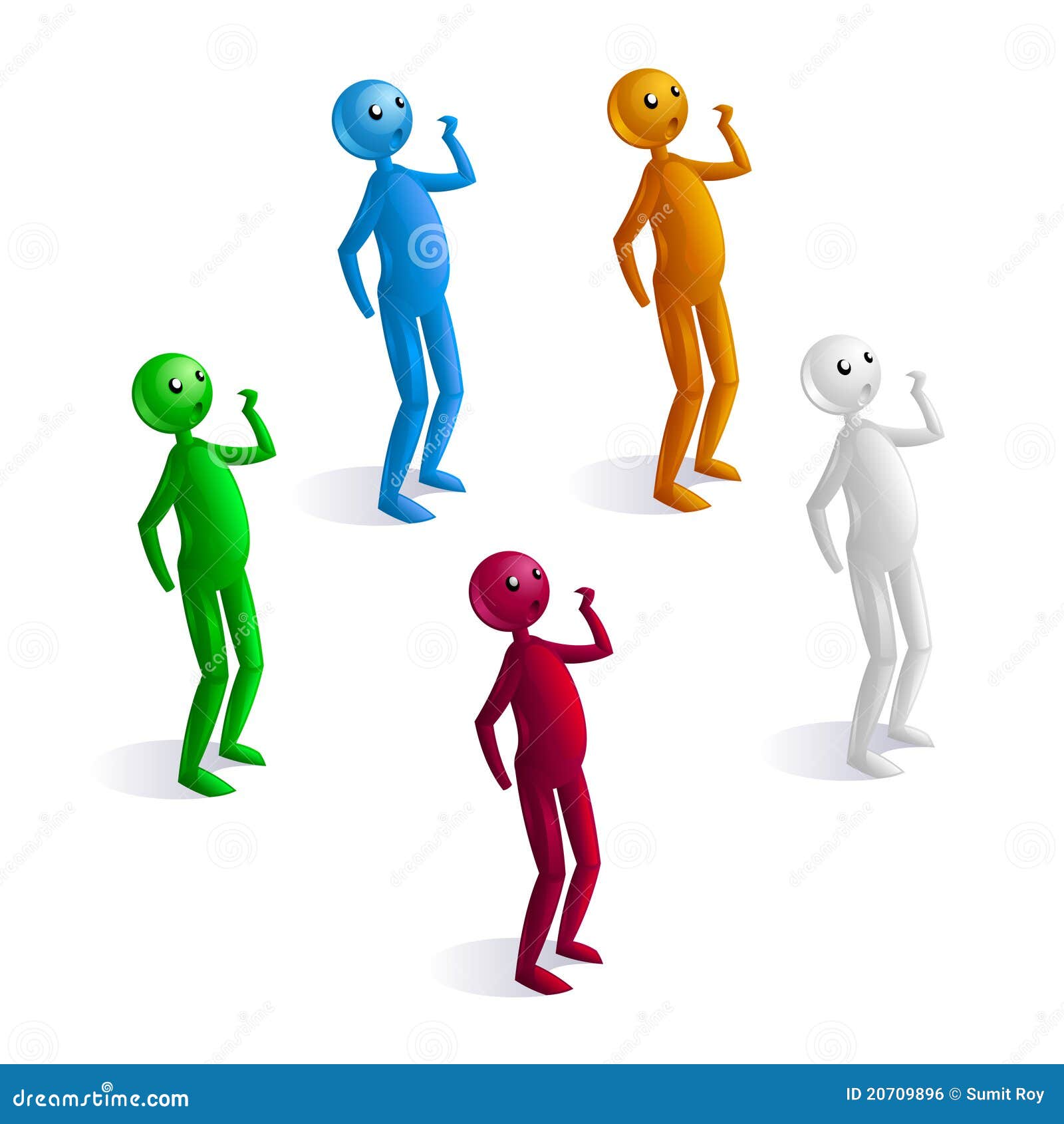 3d man thinking stock illustration. Illustration of shiny - 20709896