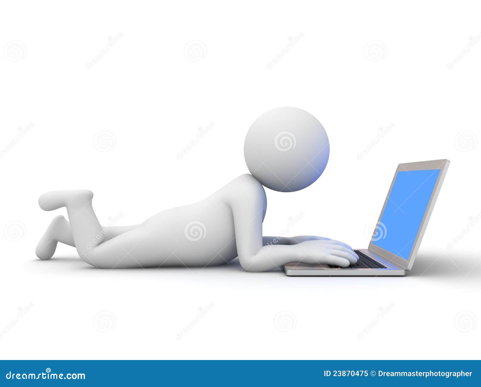 3d Man Using Laptop Computer Stock Illustrations – 1,298 3d Man Using ...