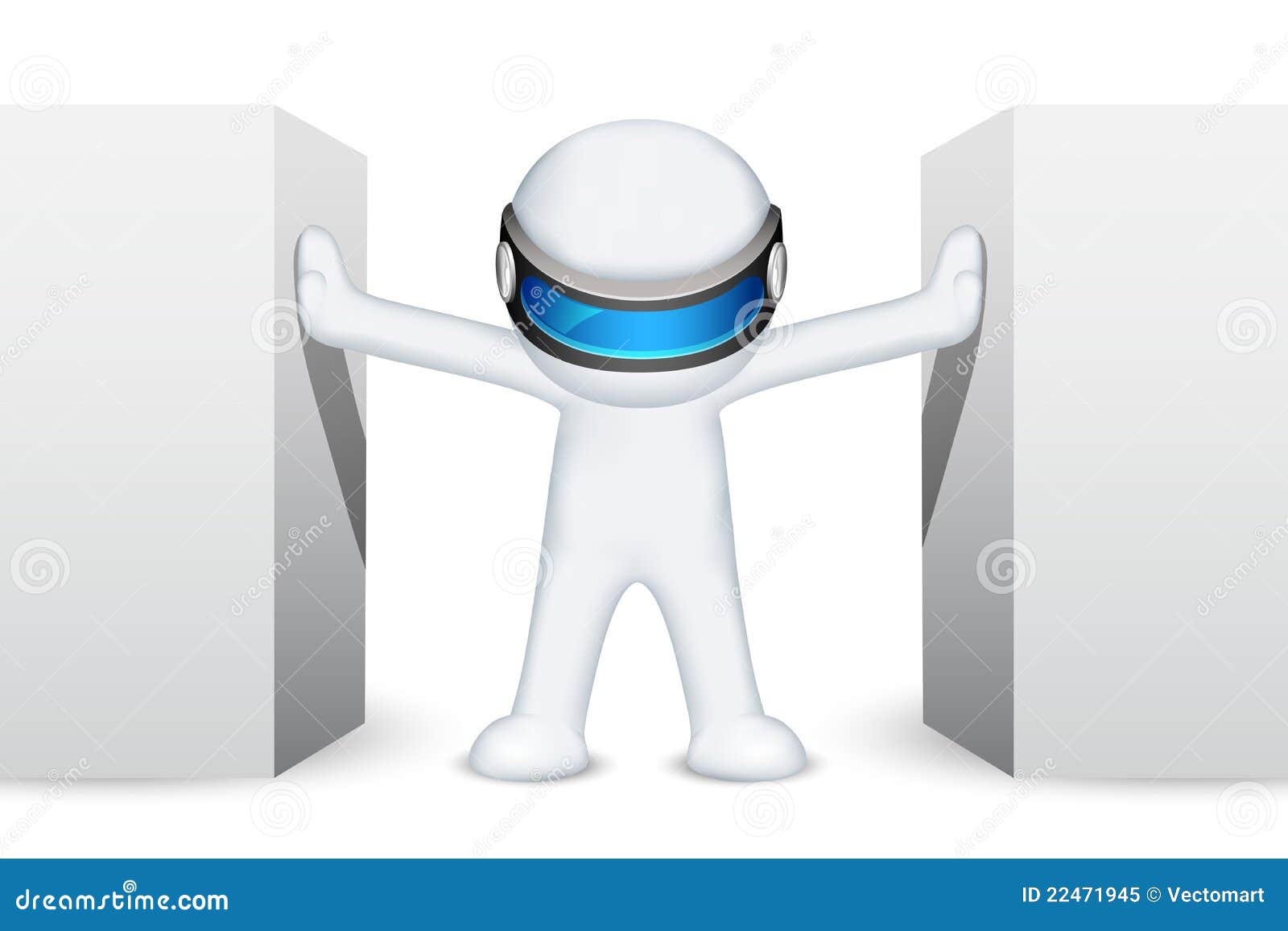 3d Man in Vector stock vector. Illustration of gadget - 22471945