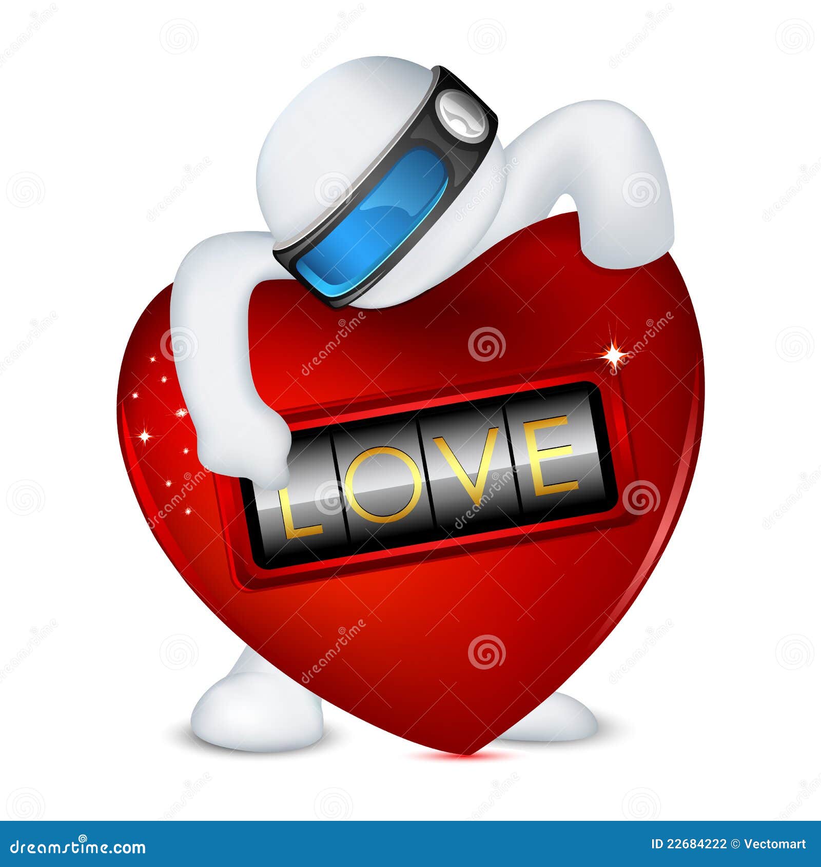 3d Man in Vector with Love Lock Stock Vector - Illustration of editable ...
