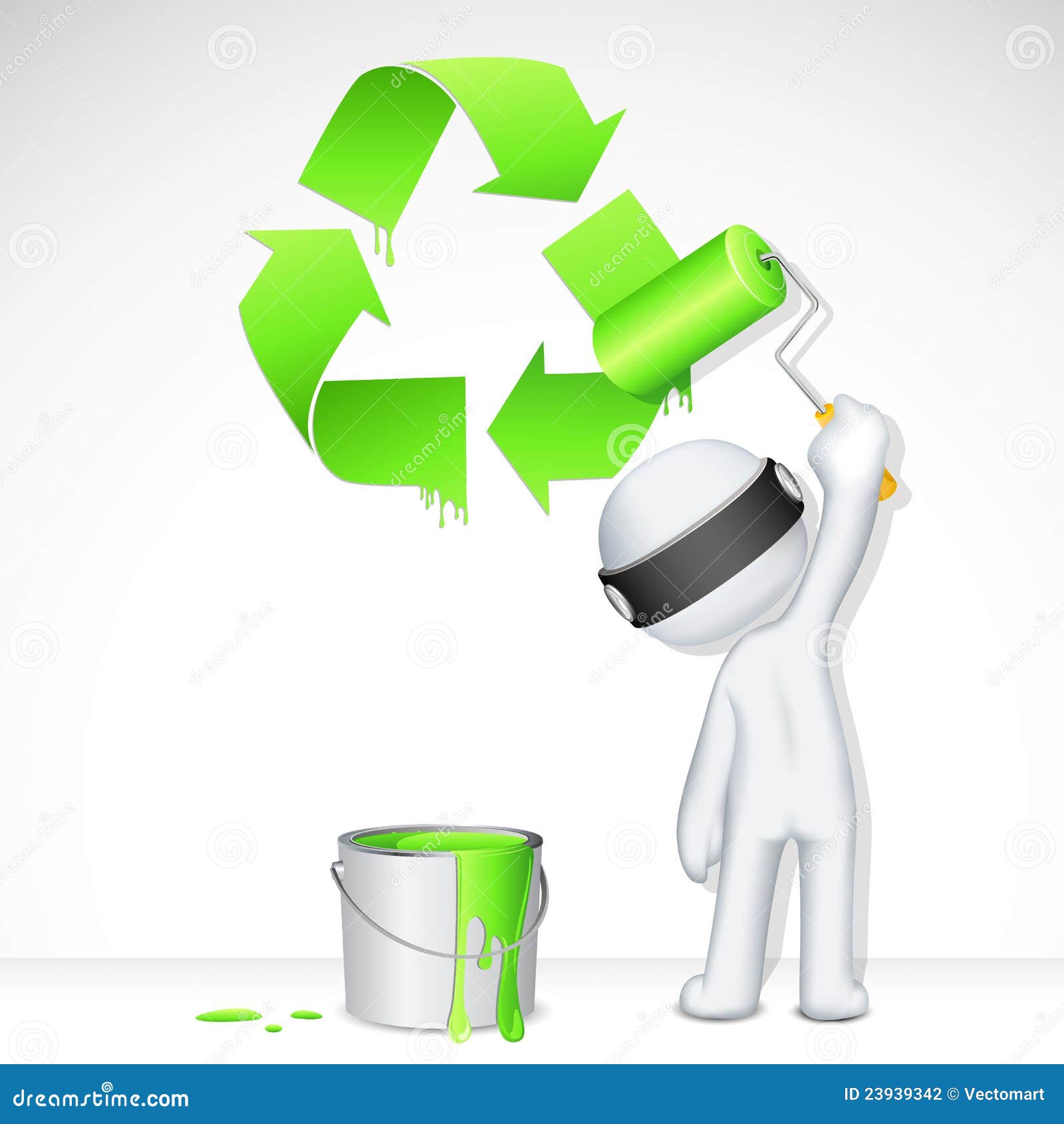 Recycle Man Logo Vector