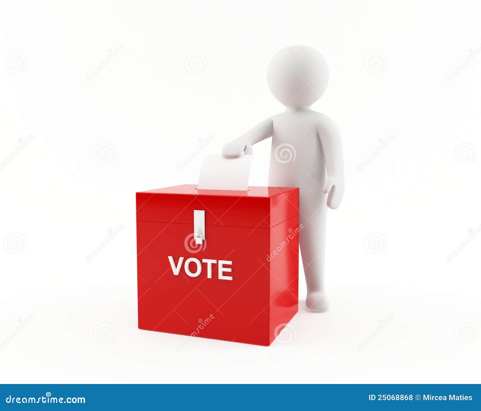 3D man voting stock illustration. Illustration of political - 25068868
