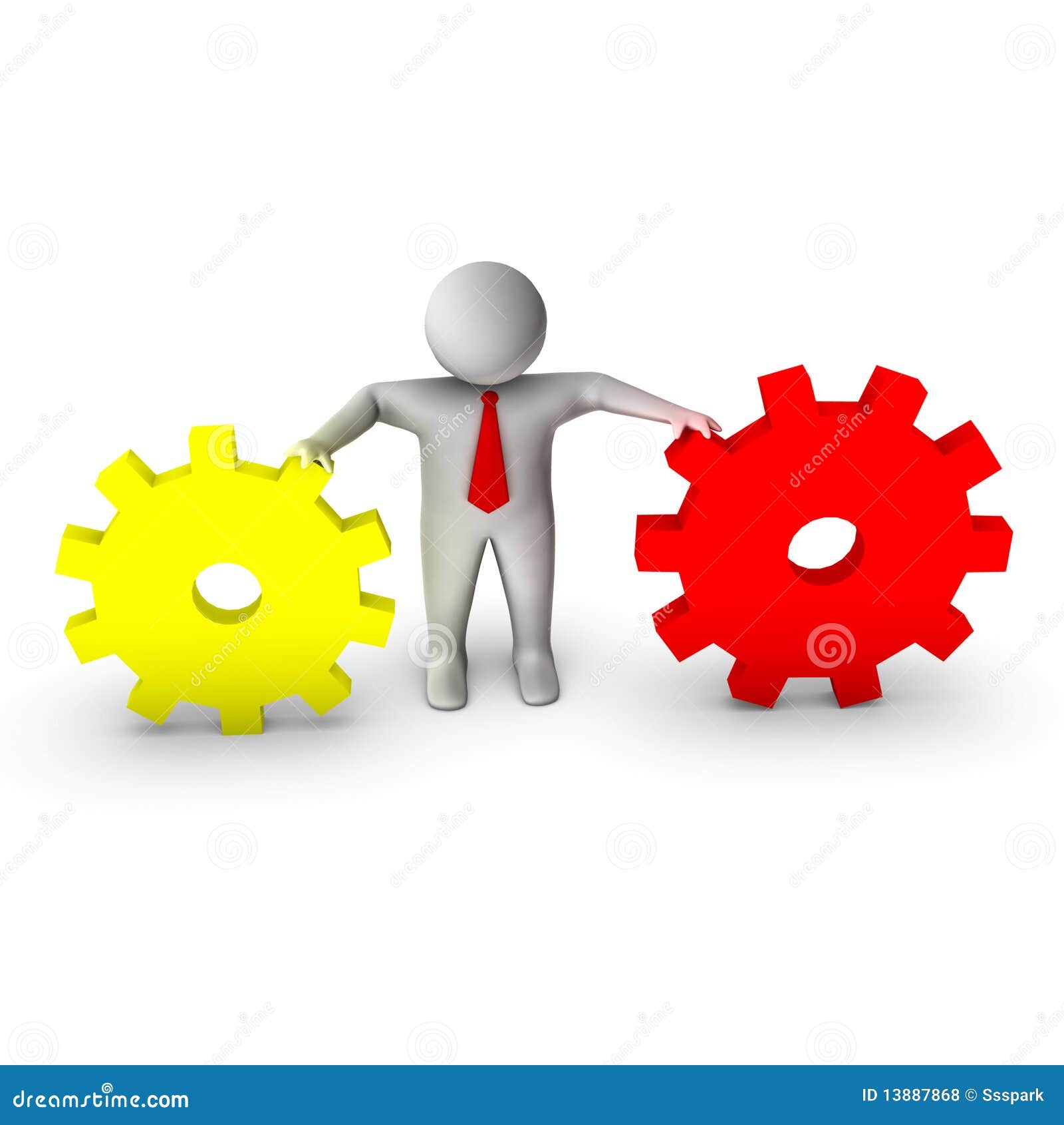 3d man with wheels stock illustration. Illustration of iron - 13887868