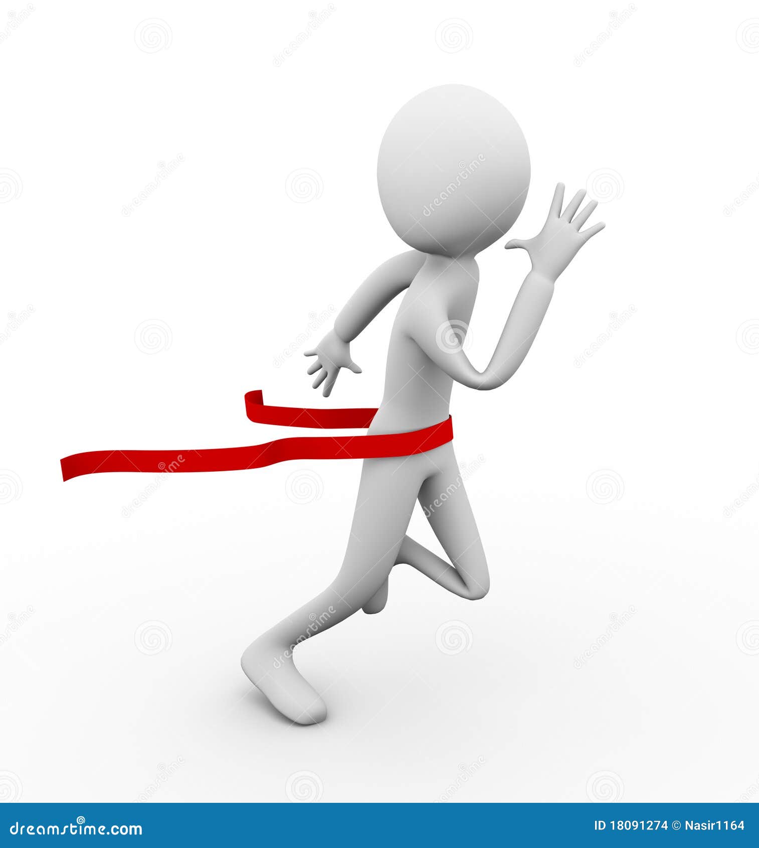 3d man winner stock illustration. Illustration of goal - 18091274