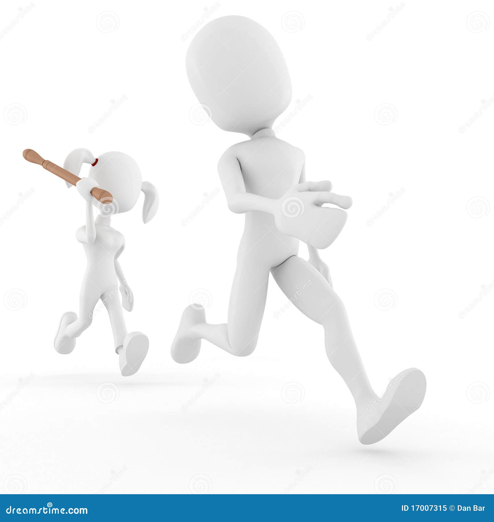 3d Man and Woman, Problems in Paradise Stock Illustration ...