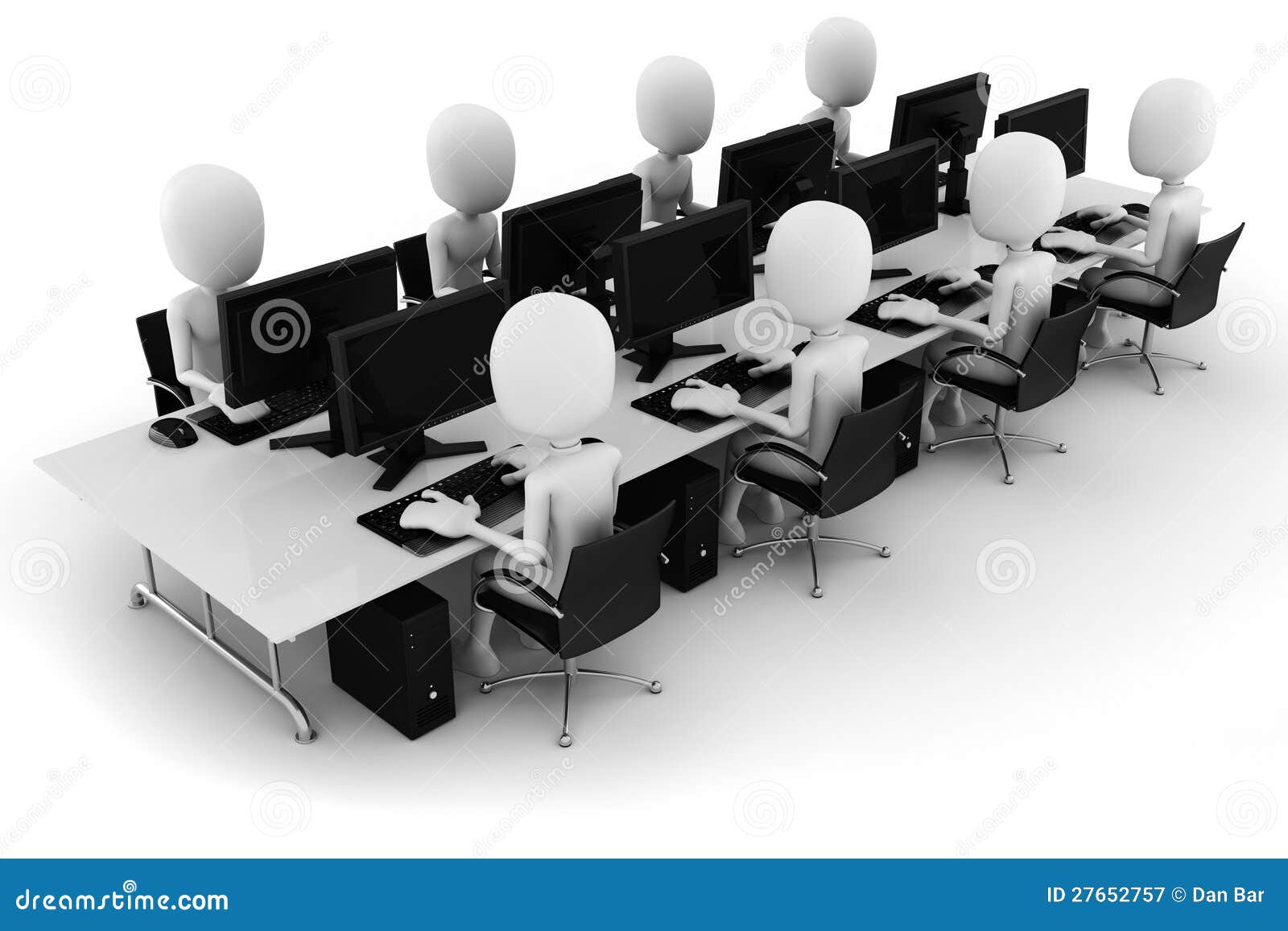 3d man it work team stock illustration. Illustration of partnership ...