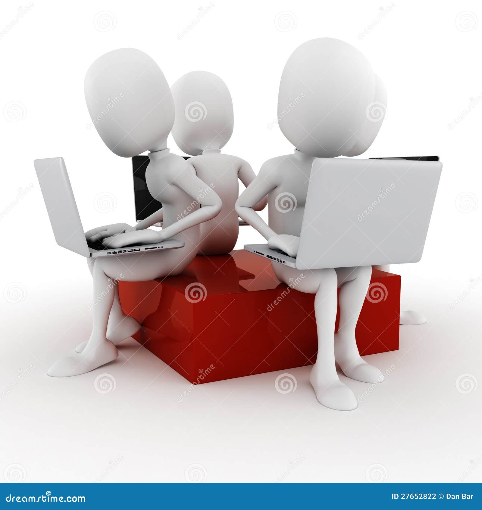 3d man working on laptop stock illustration. Illustration of global ...