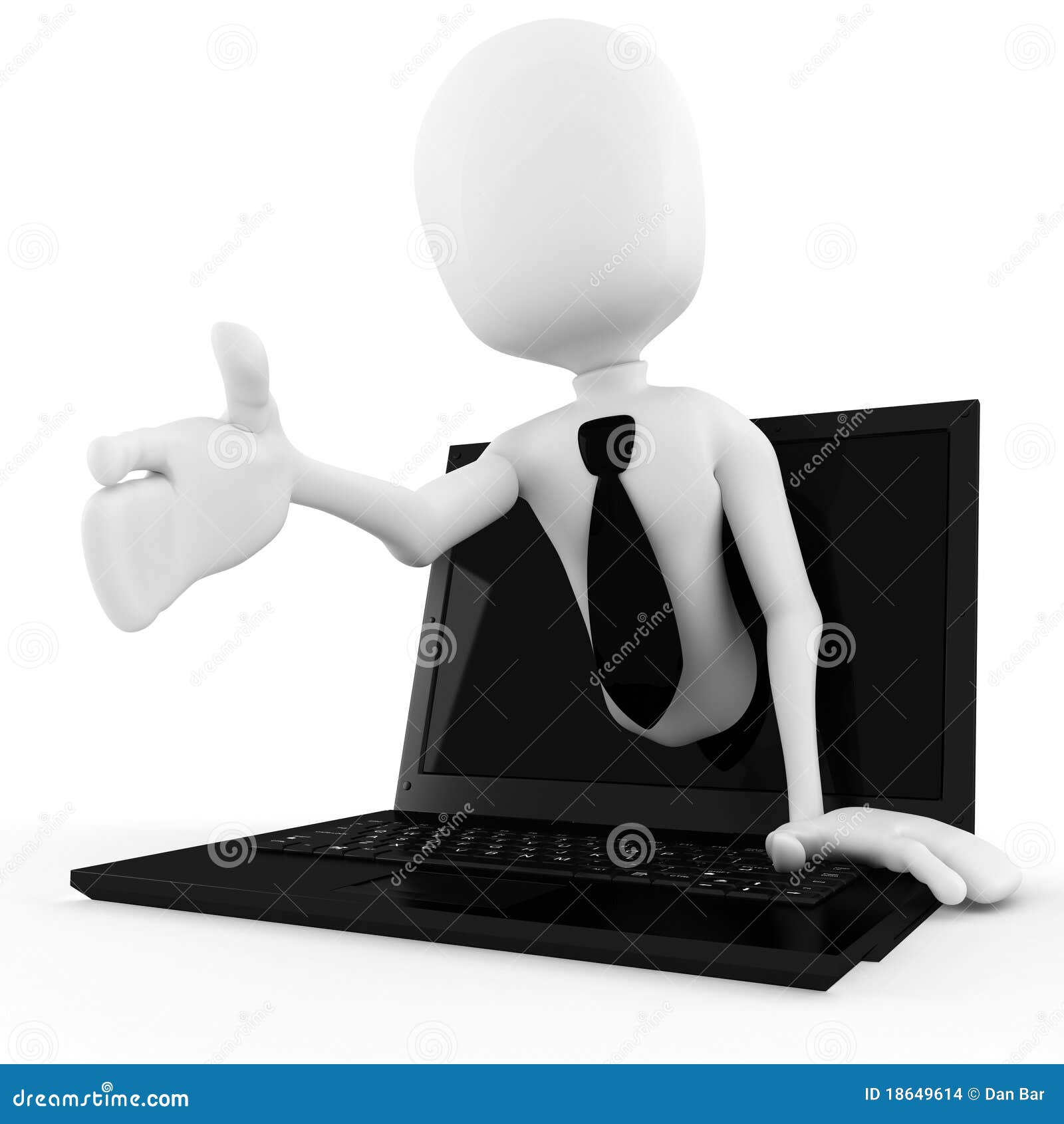 3d Man World Wide Web Business Concept Stock Illustration ...
