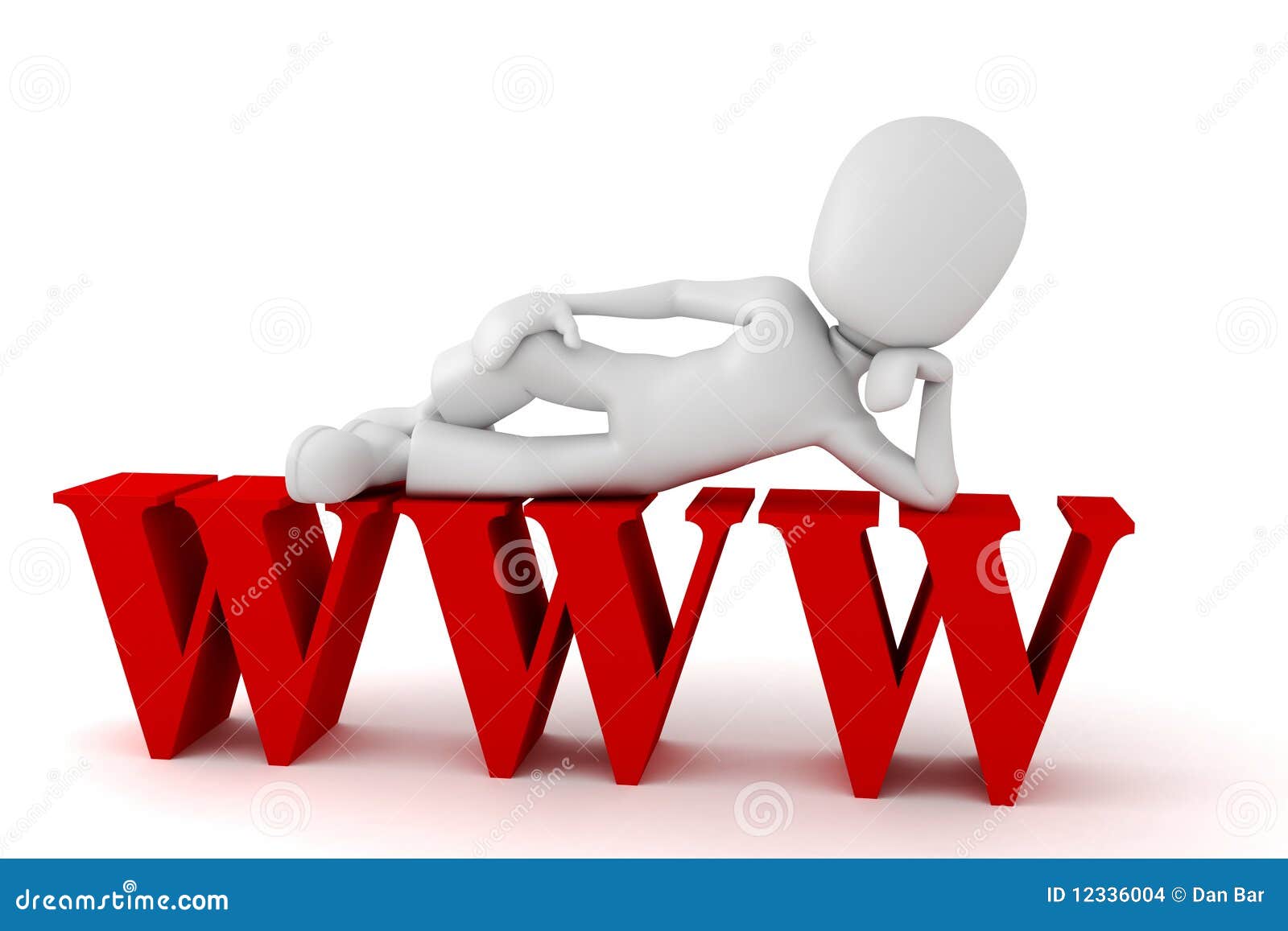 3d man with the www symbol stock illustration. Illustration of attitude ...