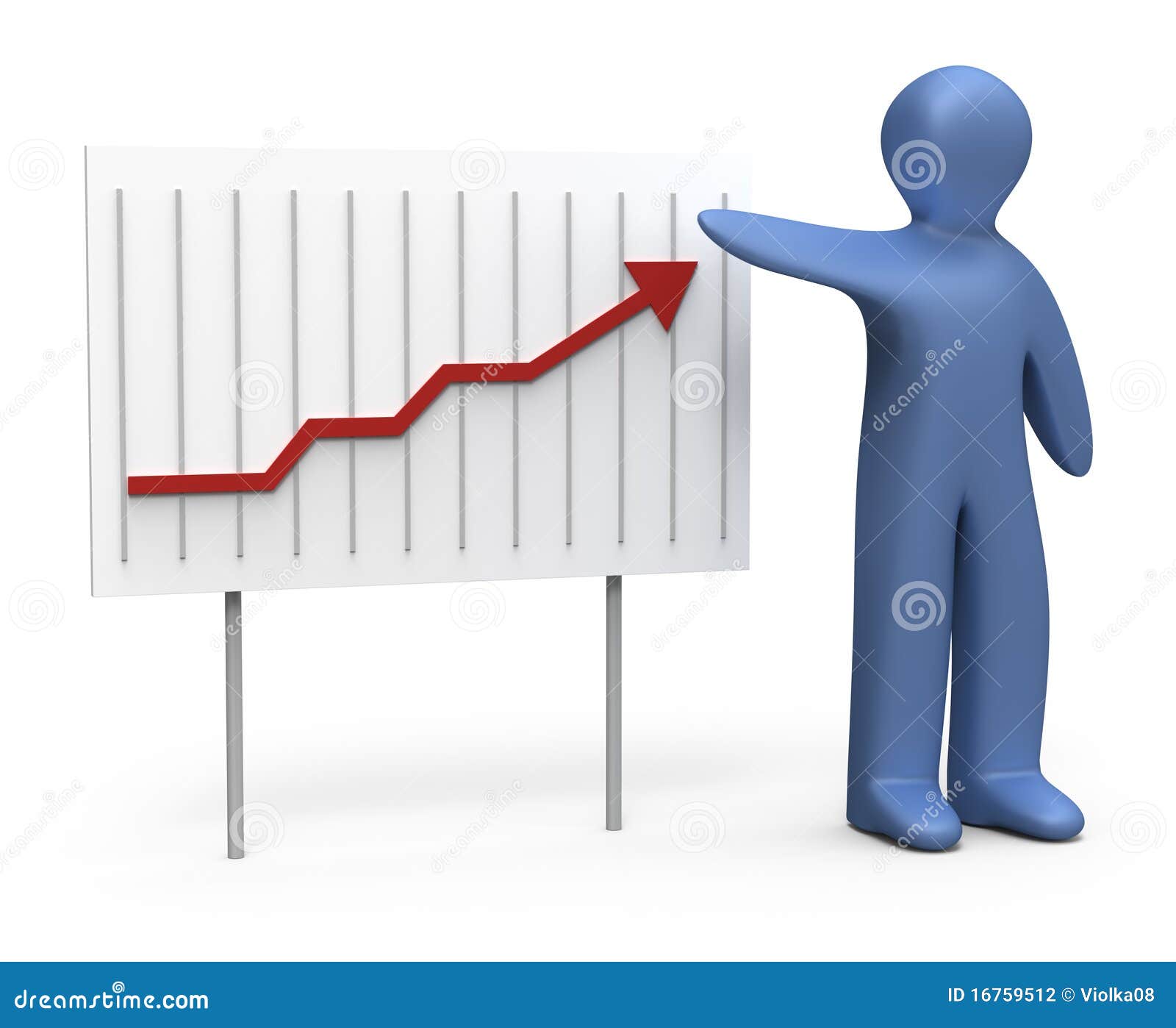 3D Manager on presentation stock illustration. Illustration of ...