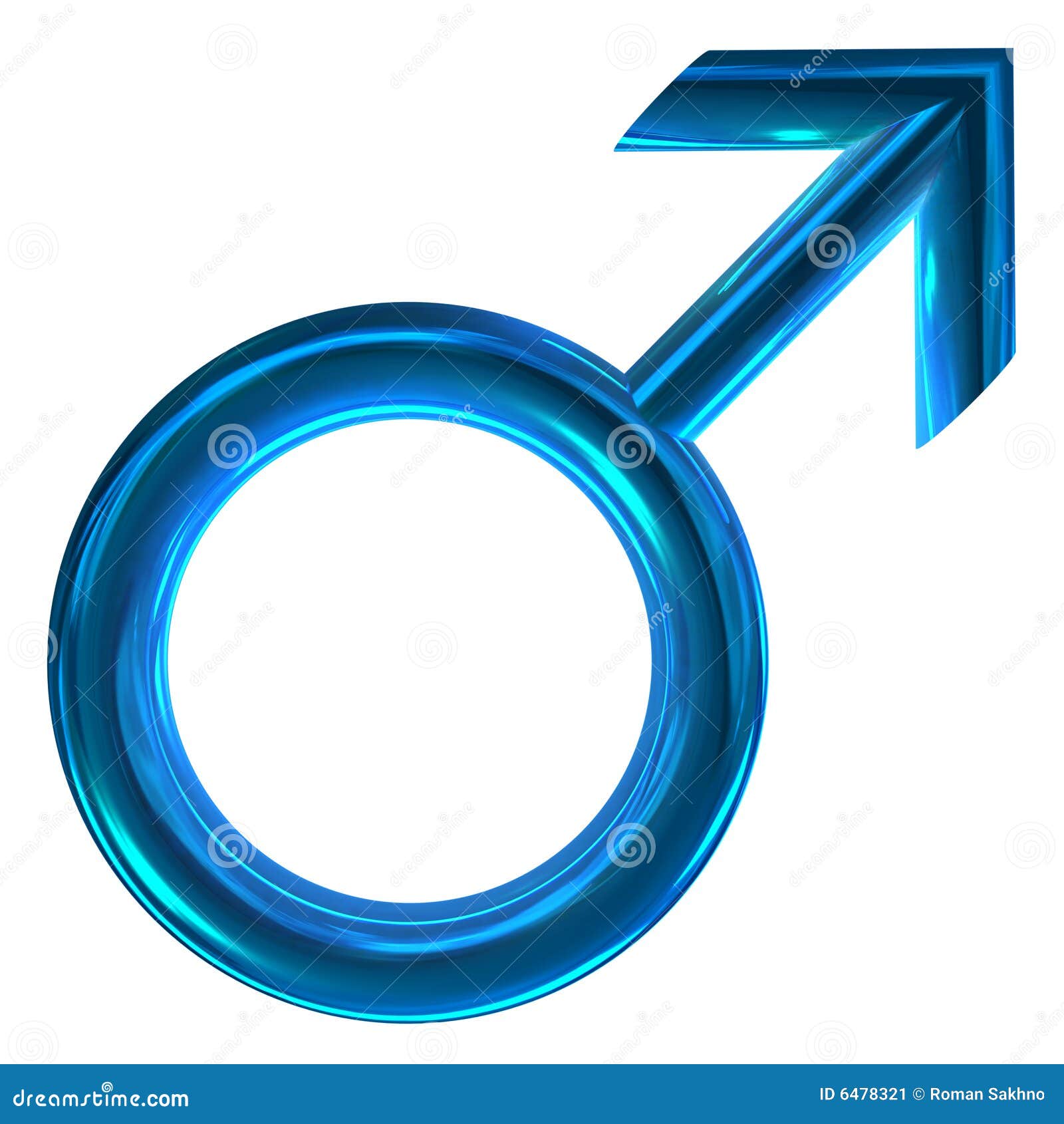 3D mannelijk symbool stock illustratie. Illustration of bouw - 6478321