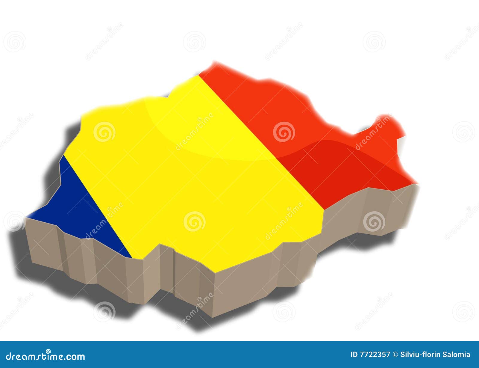 3D Map Of Romania Cartoon Vector | CartoonDealer.com #7722357