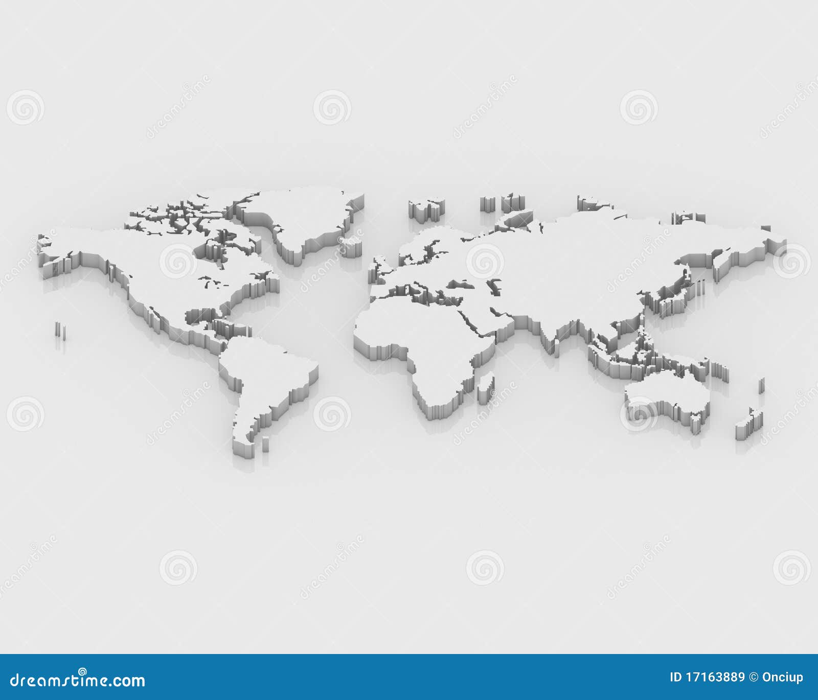 A 3D map world stock illustration. Illustration of countries - 17163889