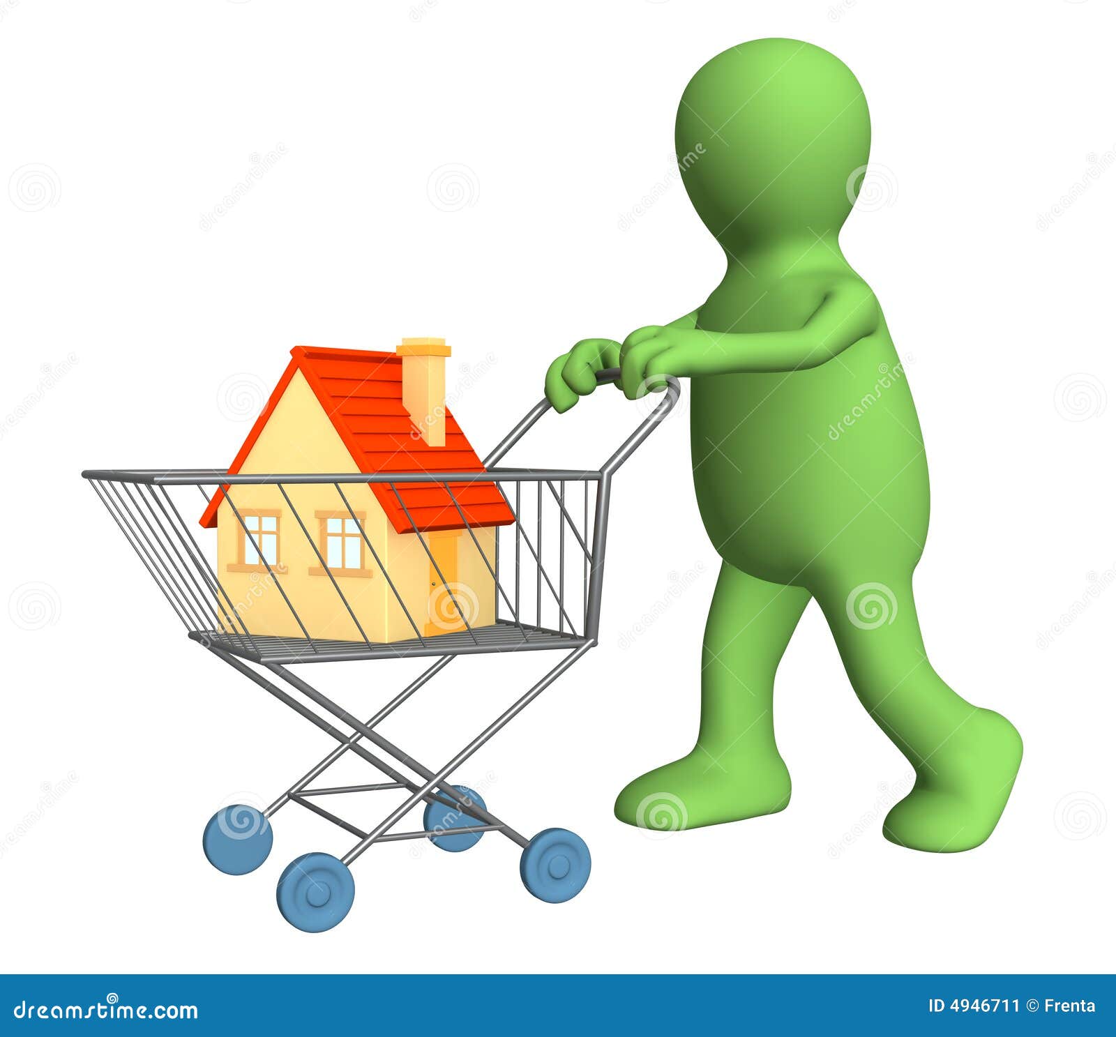 3d Marioneta - Comprador, Comprado La Casa Stock de ilustración ...