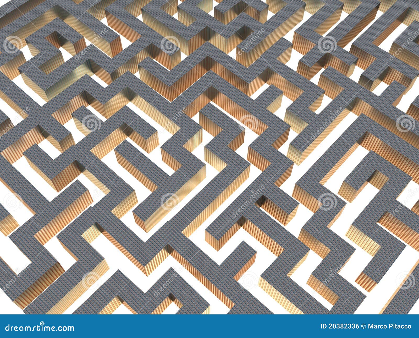 3d maze stock illustration. Illustration of complexity - 20382336