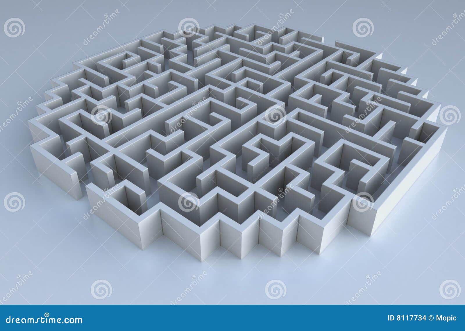 3D maze stock illustration. Illustration of finish, choice - 8117734