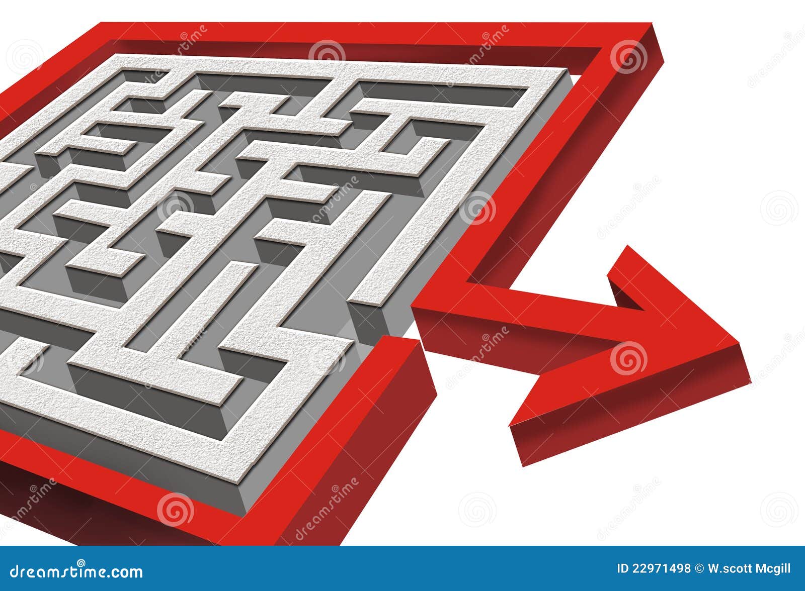 3d maze with exit stock illustration. Illustration of direction - 22971498